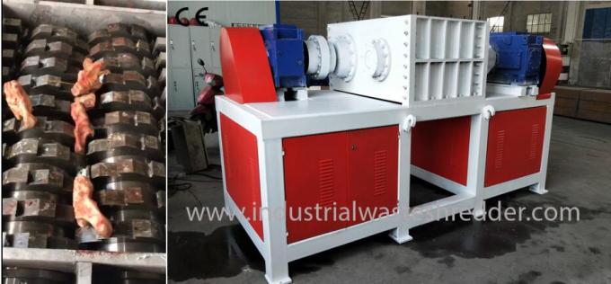 Cow Bones Animal Shredder Machine Double Shaft With Customized Capacity
