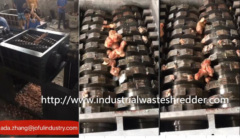 Heavy Duty Dead Animal Shredder Machine Auto Reverse Switch For Cattle ...