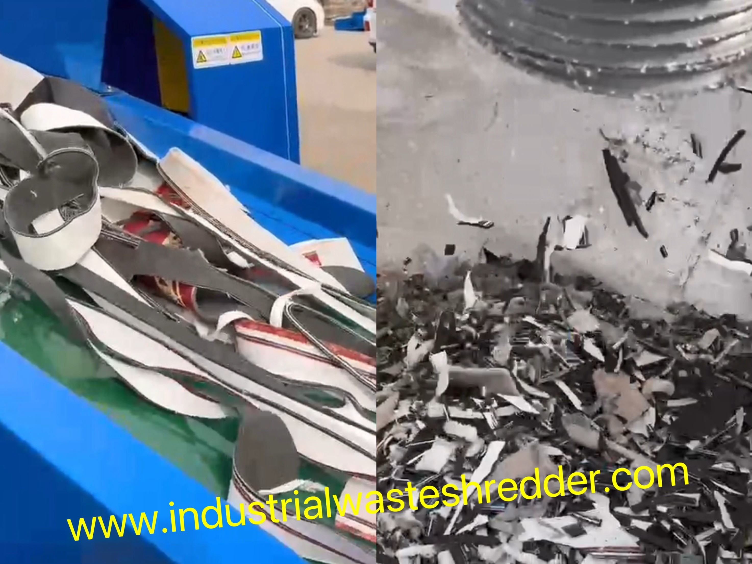 Industrail Waste Fabric Scraps Grinder Machine With Blower Discharge ...