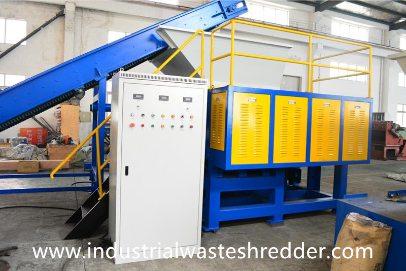 Movable Feeding Hopper PU Foam Bale Single Shaft Shredder 1200x1200Mm